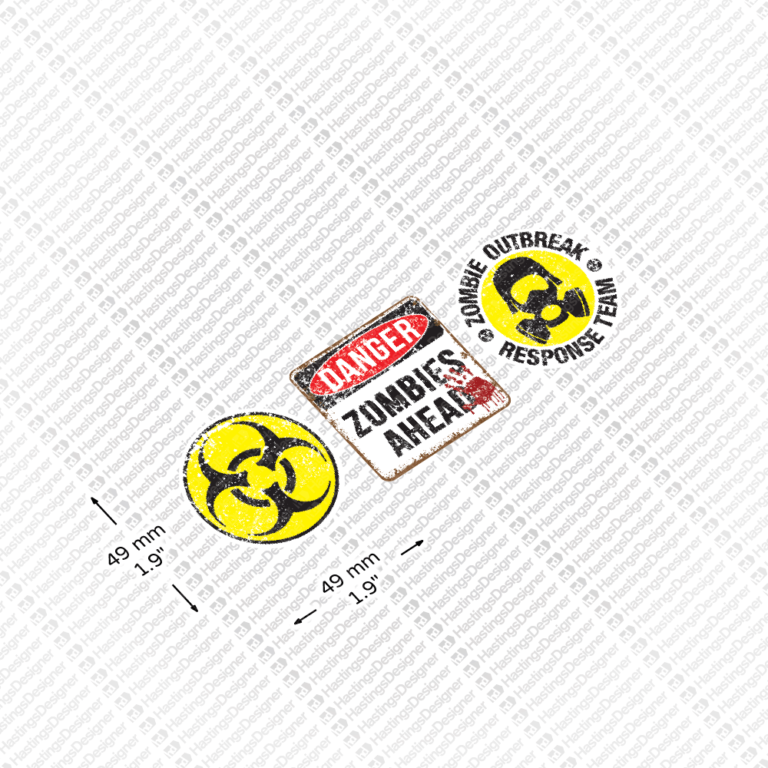 3x DANGER ZOMBIES AHEAD Stickers – stickrs.uk