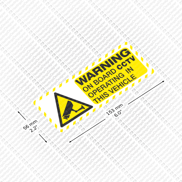 WARNING ON BOARD CCTV Sticker – stickrs.uk