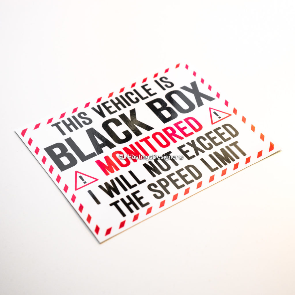VEHICLE BLACK BOX MONITORED Sticker – stickrs.uk