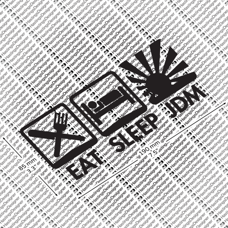 EAT SLEEP JDM Sticker – stickrs.uk