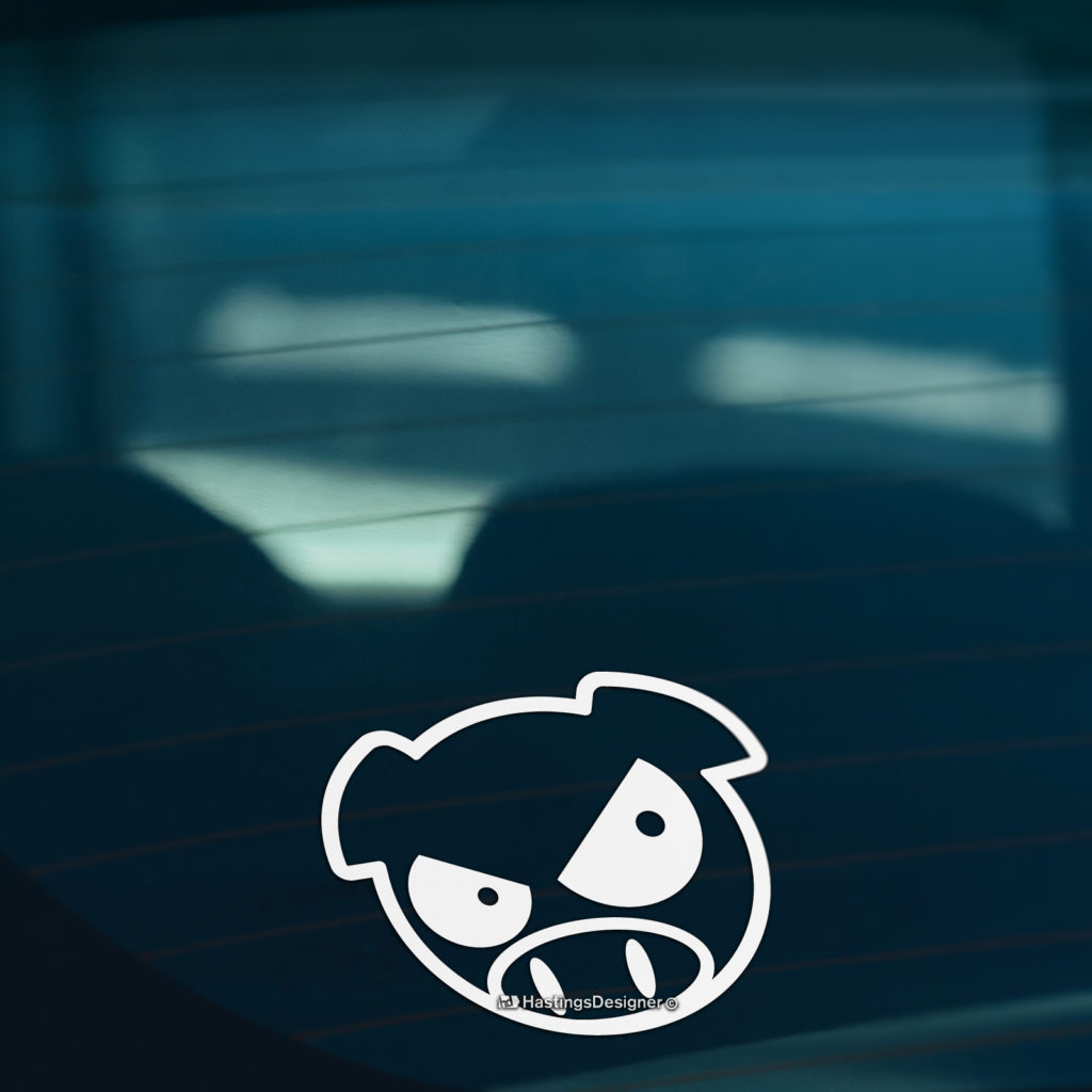 2x EVIL SCOOBY PIG Stickers – stickrs.uk