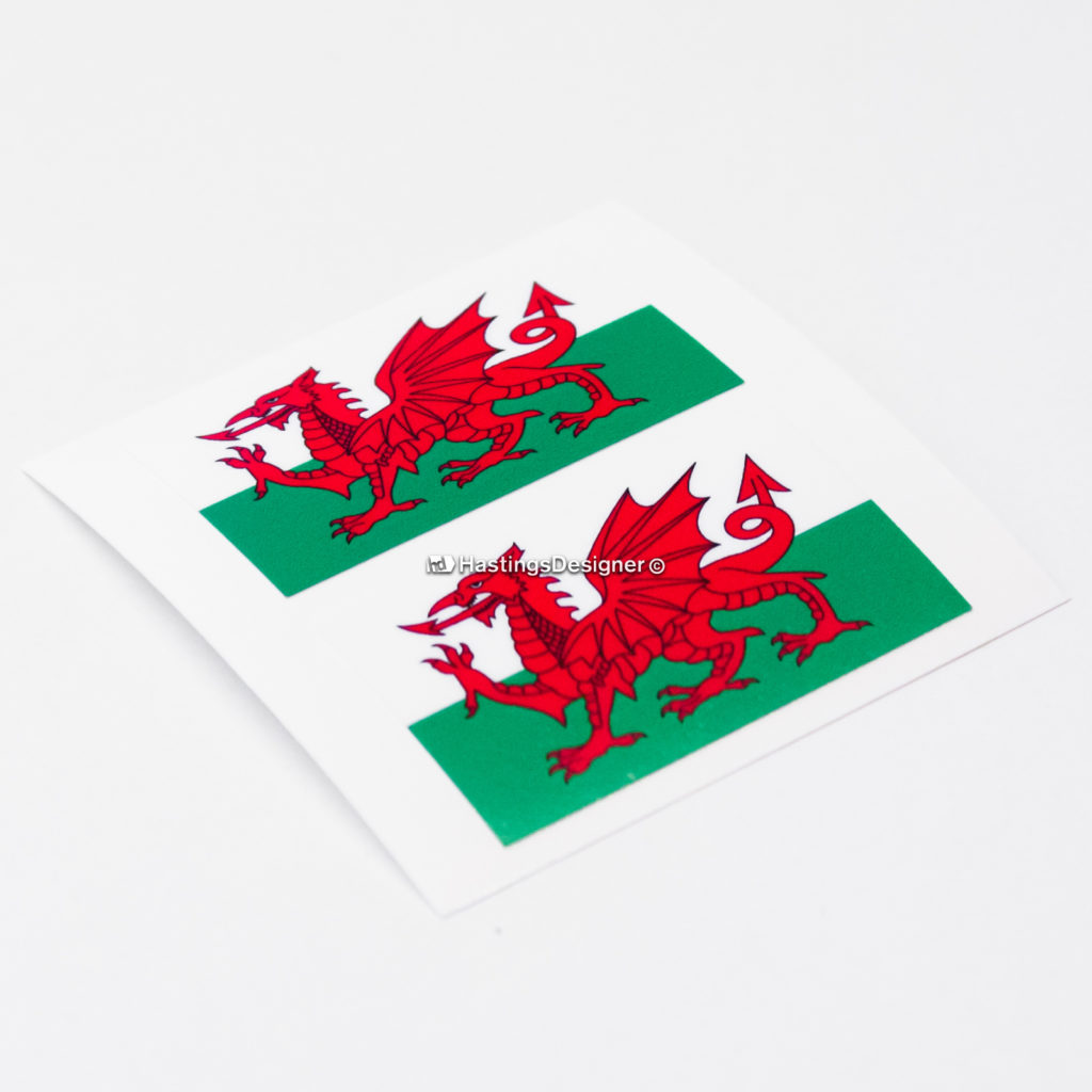 2x WALES CYMRU FLAG Stickers – stickrs.uk